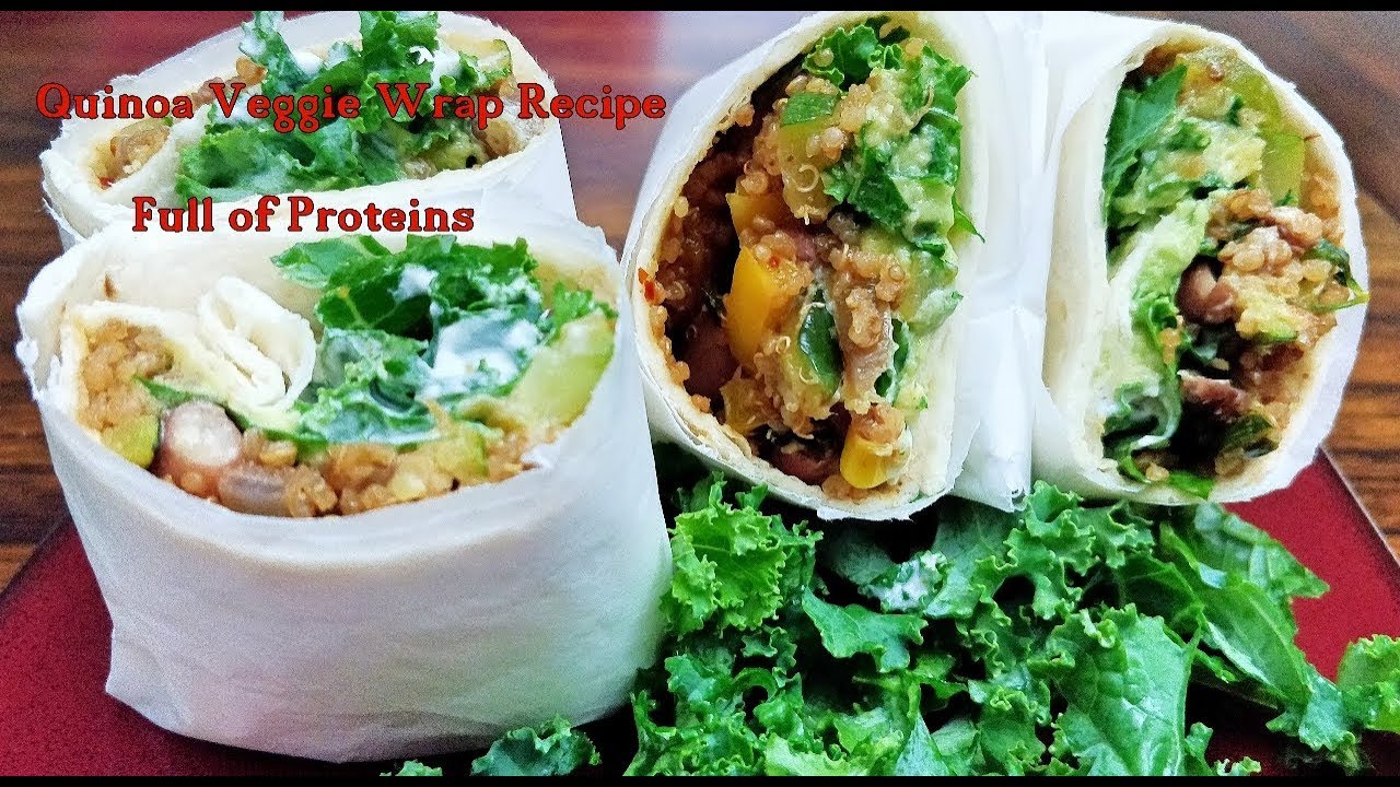 #Quinoa #VeggieWrap #Recipe | Quinoa Avocado Kale Wrap - YouTube