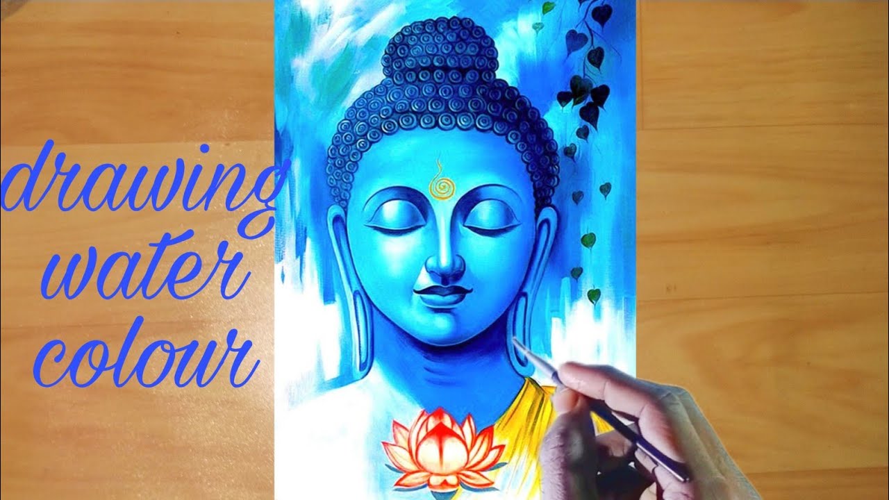 Budh dev drawing/painting water colour - YouTube