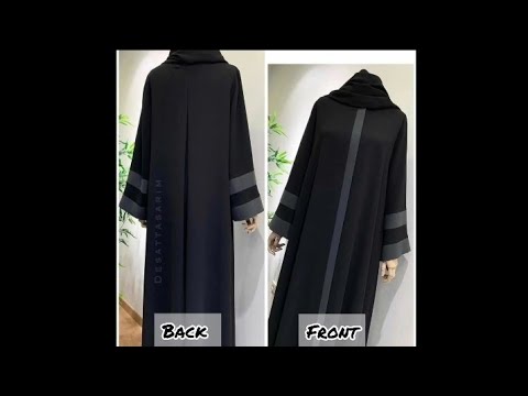 Ladies Front open Abaya cutting and stitching with loose sleeves Dubai ...