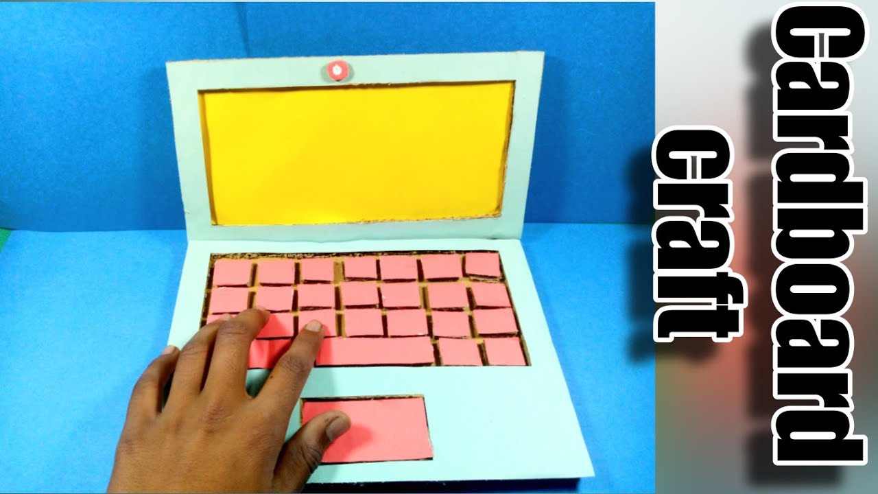 Cardboard Laptop Craft | Deep Thought Creations Tutorial - YouTube
