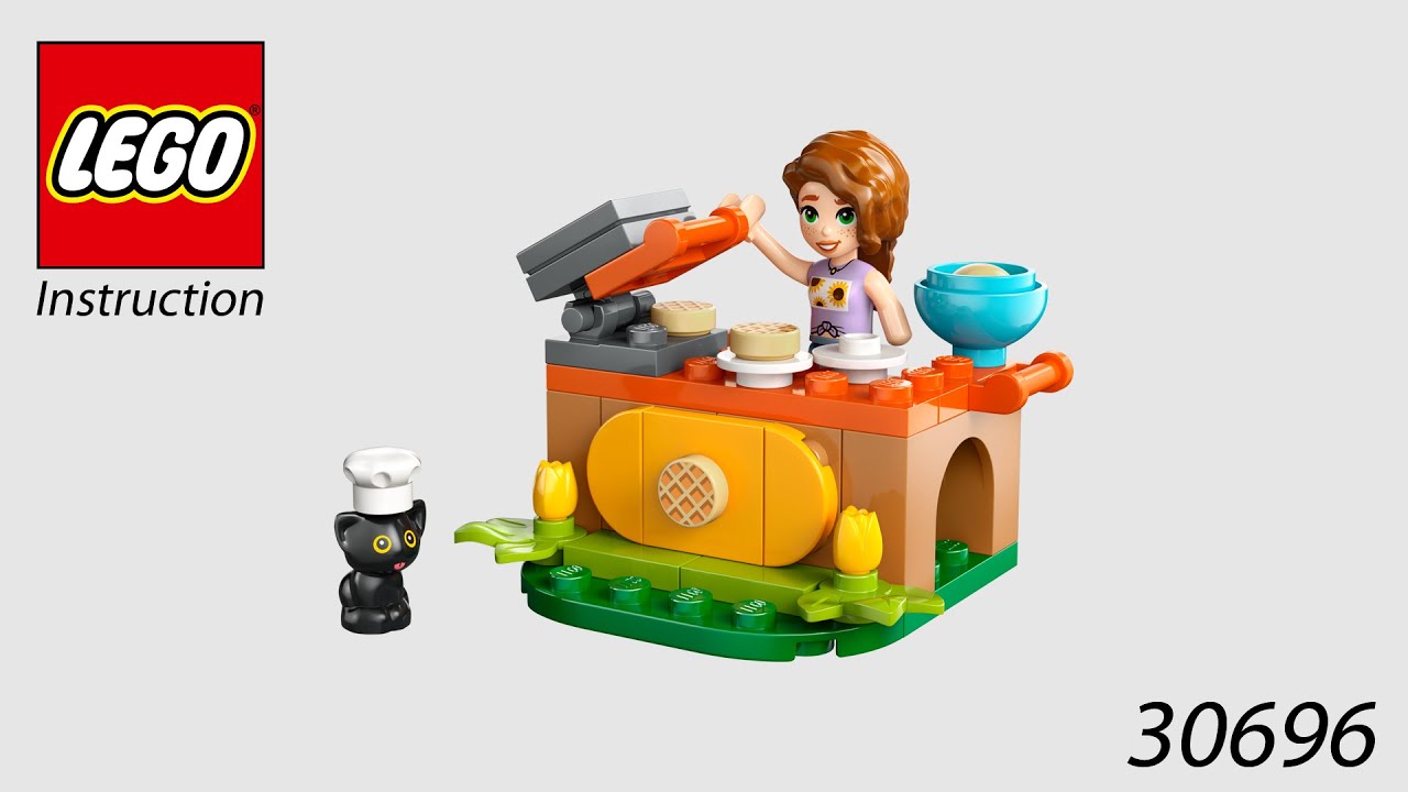 LEGO Instruction - Friends - 30696 - Autumn's Waffle Stand - YouTube