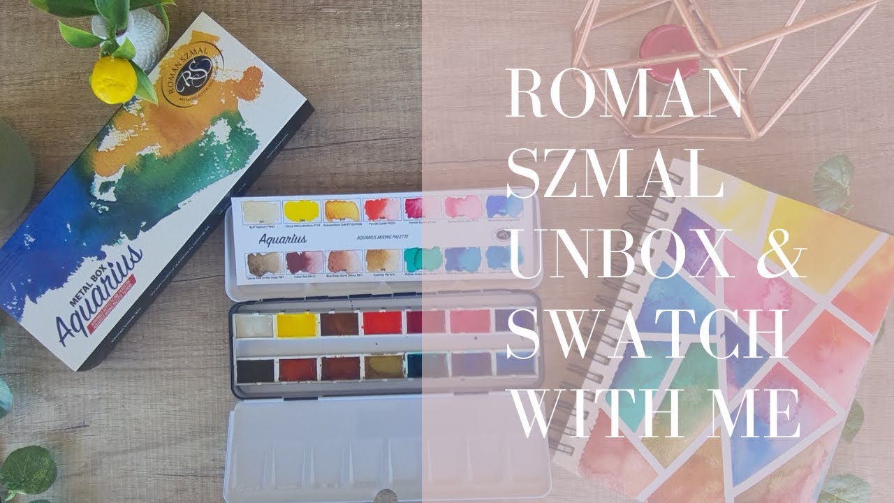 Unbox, Swatch, And Paint With Me Using The Roman Szmal Mixing Palette ...