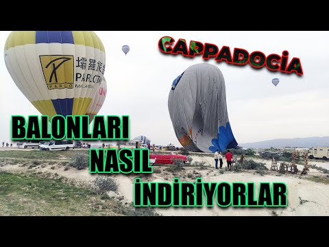 KAPADOKYA'DA BALONLAR NASIL İNİYOR - How do balloons work in Kapadokia?