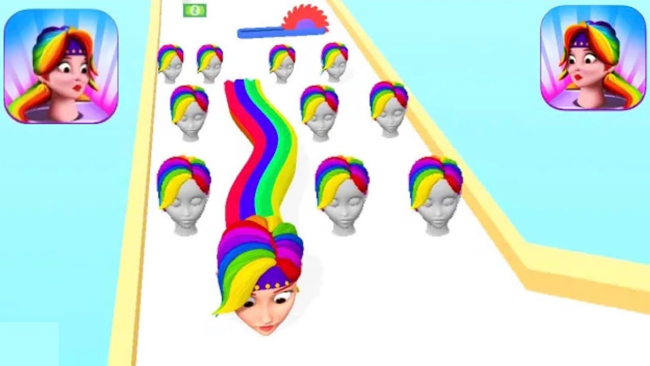 Beauty Hair Stack 💇🌈👸 All Levels Gameplay iOS,Android | New iOS and ...