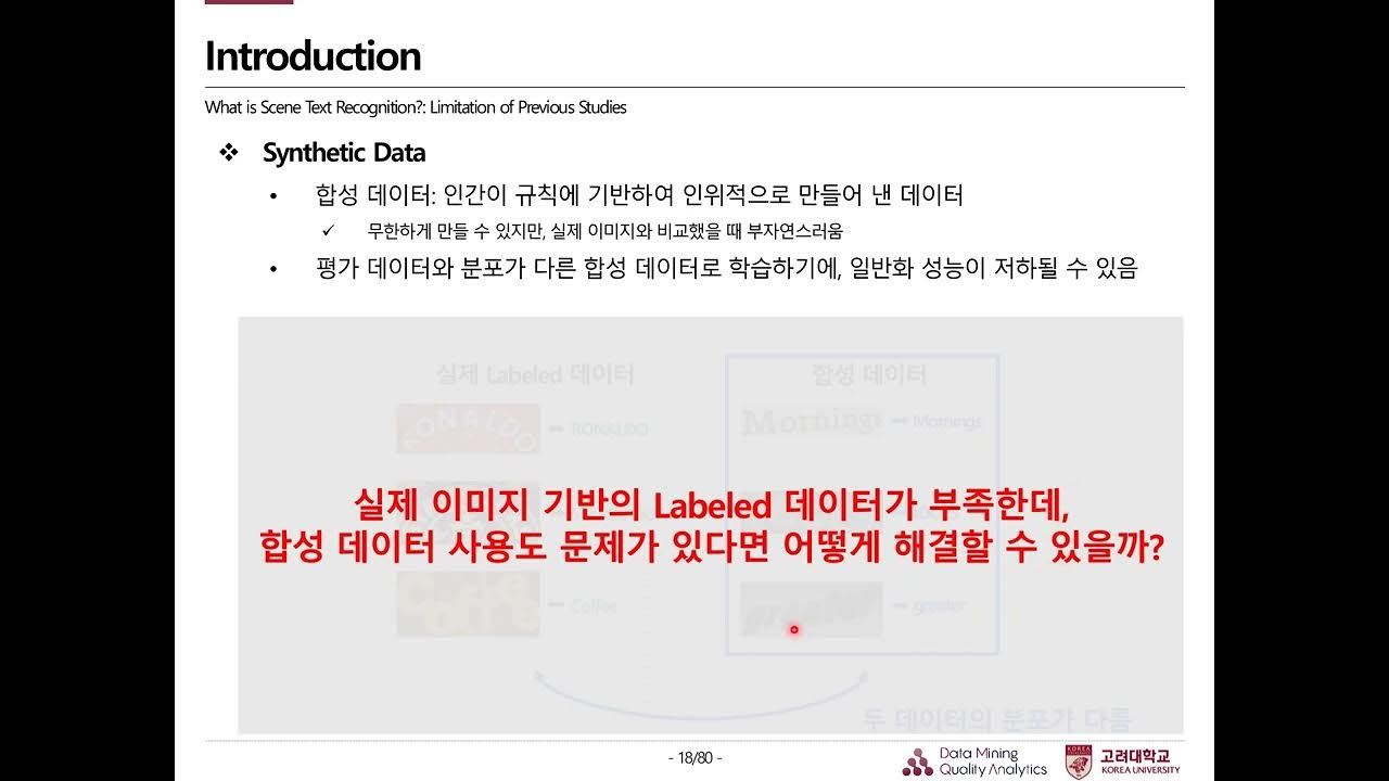[DMQA OpenSeminar] Self/Semi-supervised Learning for Scene Text Recognition - YouTube