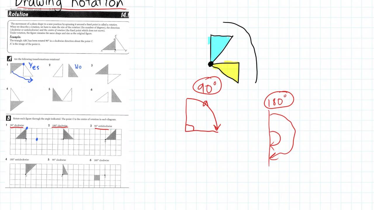 Drawing Rotations yr7 Starter - YouTube