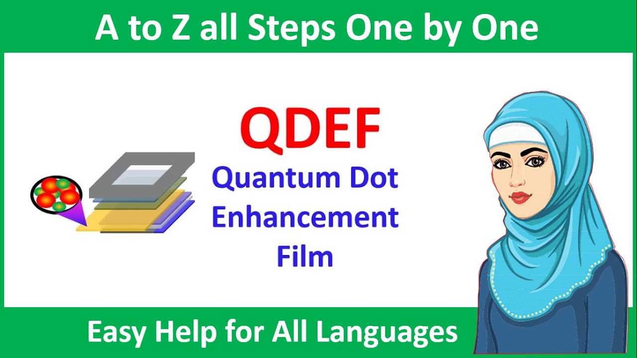 QDEF Quantum Dot Enhancement Film Screen Displays Simple Animation ...