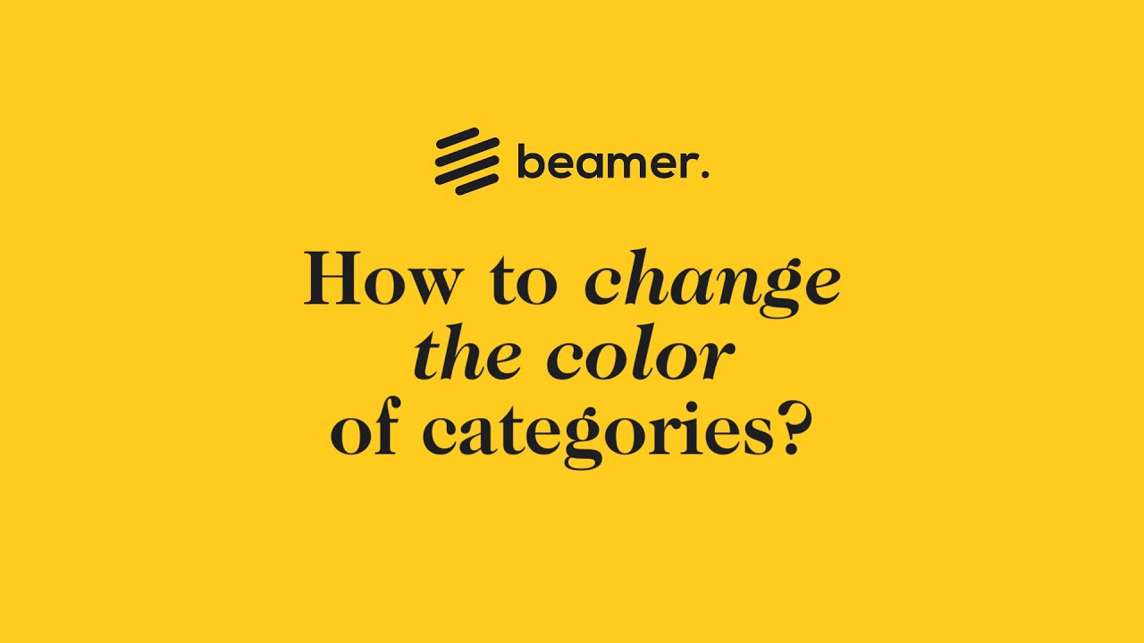 How to change the color of categories? – Beamer Help Center - YouTube