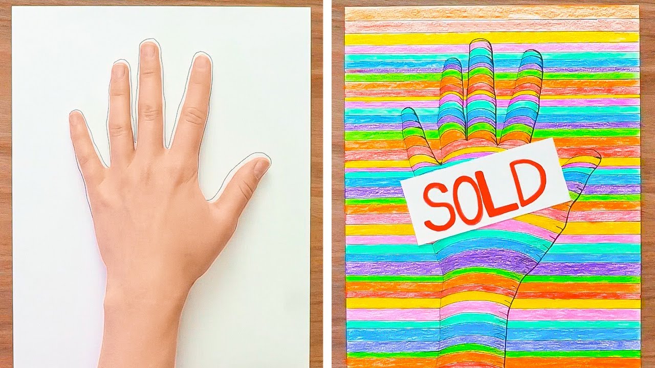 35 Simple Drawing Hacks to Create a Real Masterpiece - YouTube