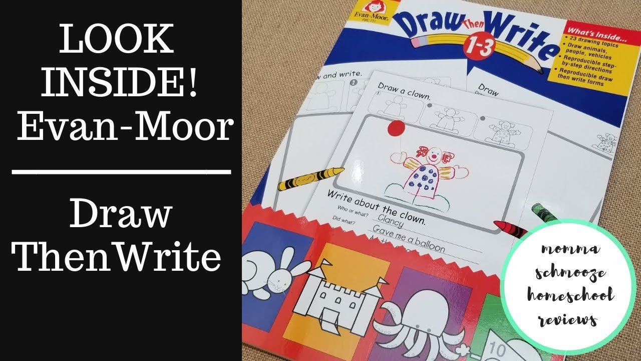 DRAW THEN WRITE || EVAN-MOOR {{ LOOK INSIDE }} - YouTube