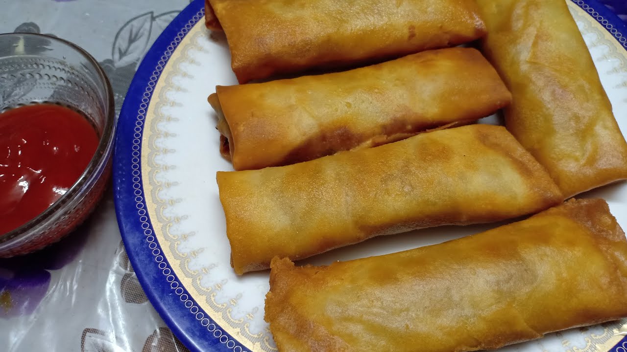 Chicken cheese SPRING ROLL | Ramadan recipe #cookbookbyak #ramadan # ...