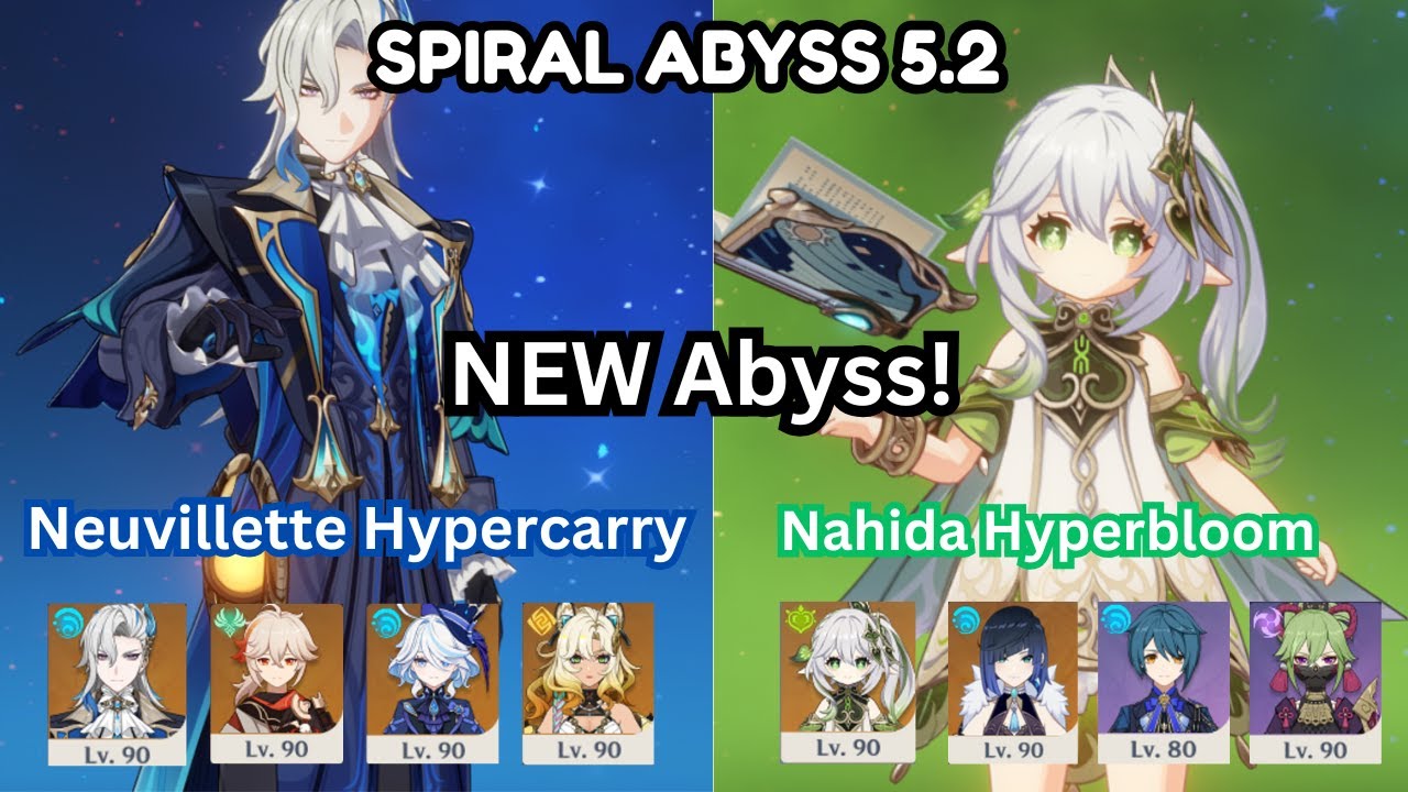 Neuvillette Hypercarry & Nahida Hyperbloom | Spiral Abyss Floor 12 ...