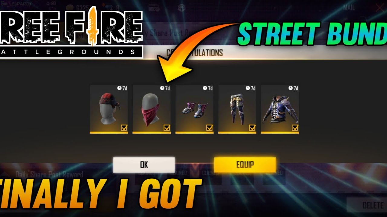 Finally Get The Street Boy Bundle In FF | Garena Free Fire | - YouTube