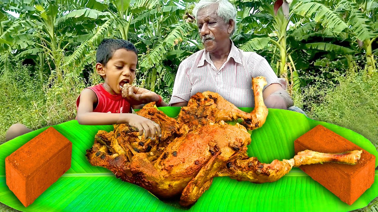 Brick Chicken By Grandpa | Fried Whole Chicken! #chicken #recipe #food ...