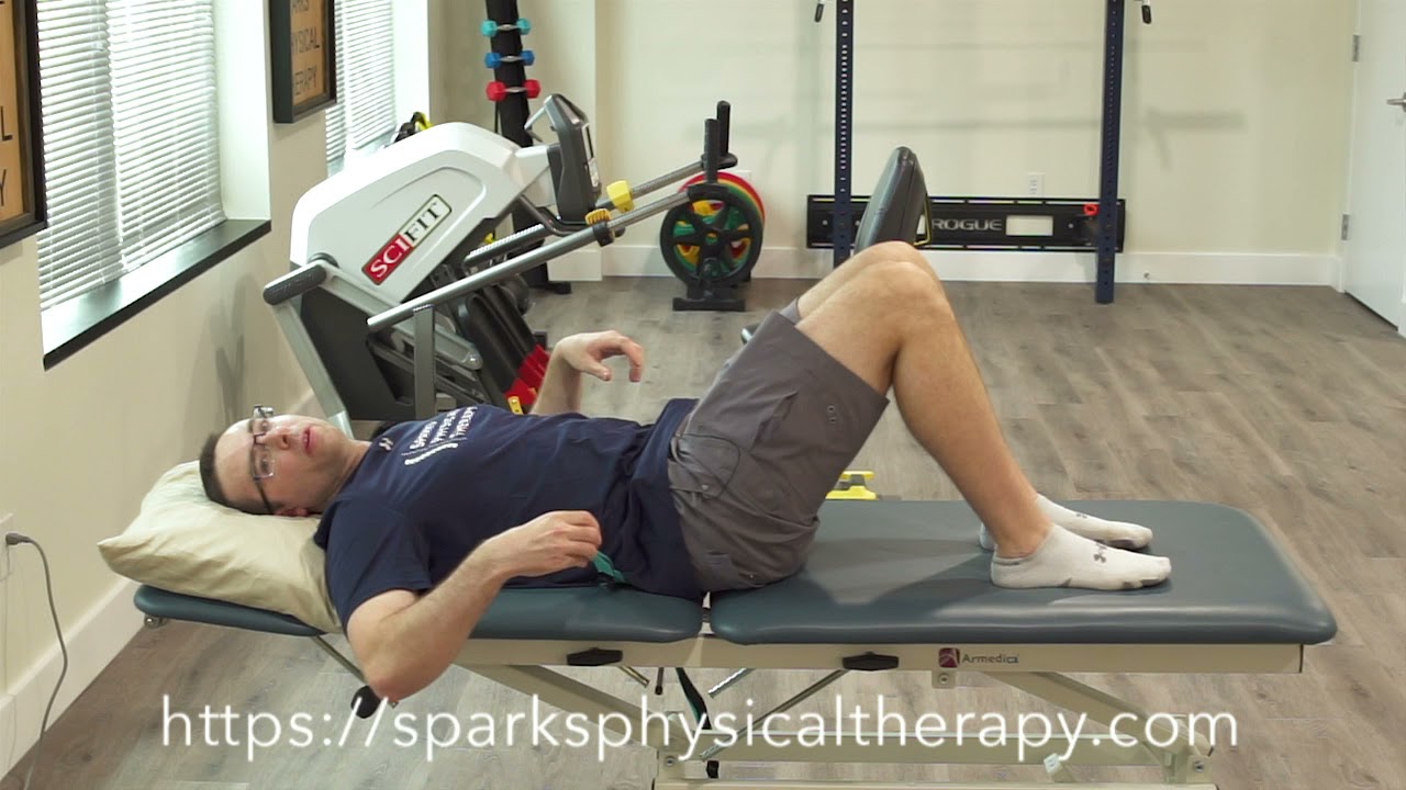 Posterior Pelvic Tilt Isometrics- Sparks Physical Therapy - YouTube