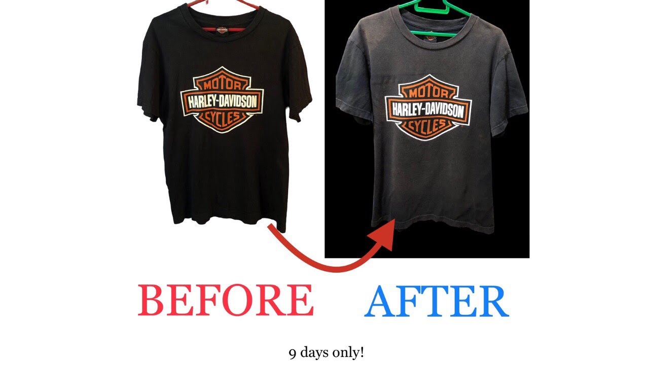 How to natural sun fade a Shirt (9 days process) - YouTube