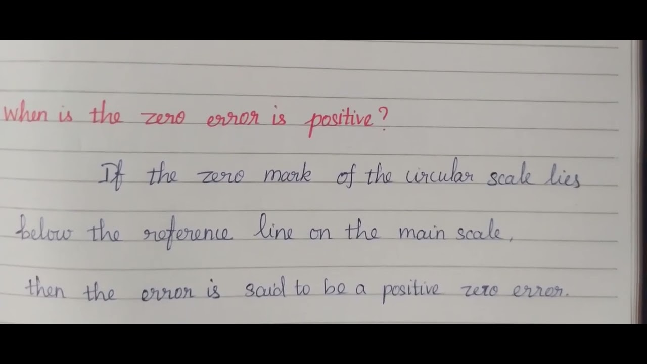 positive zero error|screw gauge|physics - YouTube