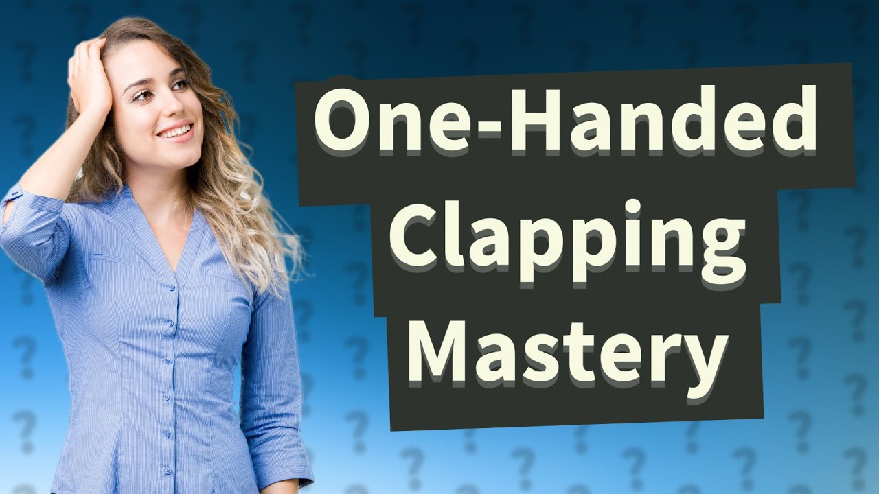 How do you clap with one hand? - YouTube