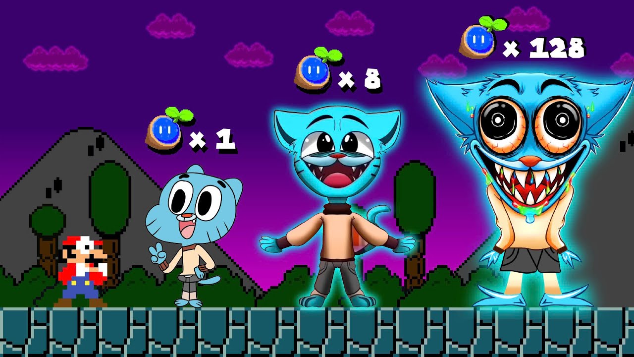 Mario ESCAPE from GUMBALL JOY MONSTER - Every seed turns Gumball into ...