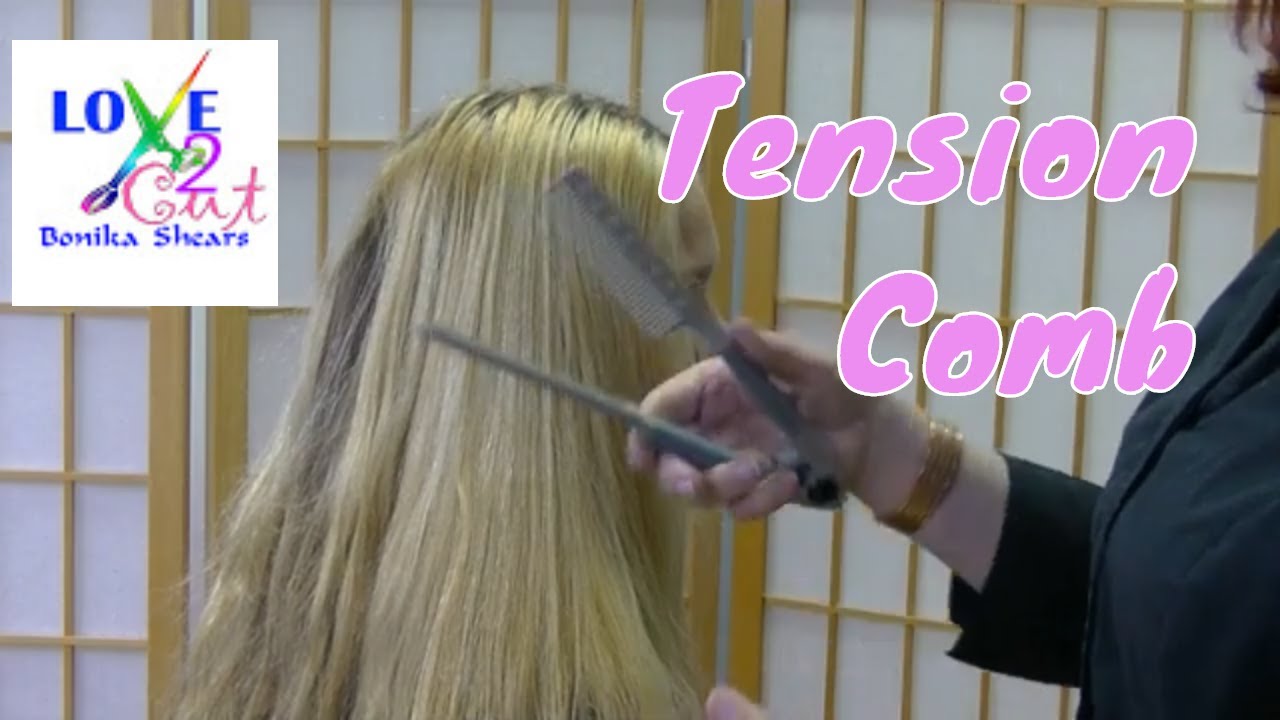 How to use a Tension Comb for Flat Ironing and Hair Cutting - YouTube