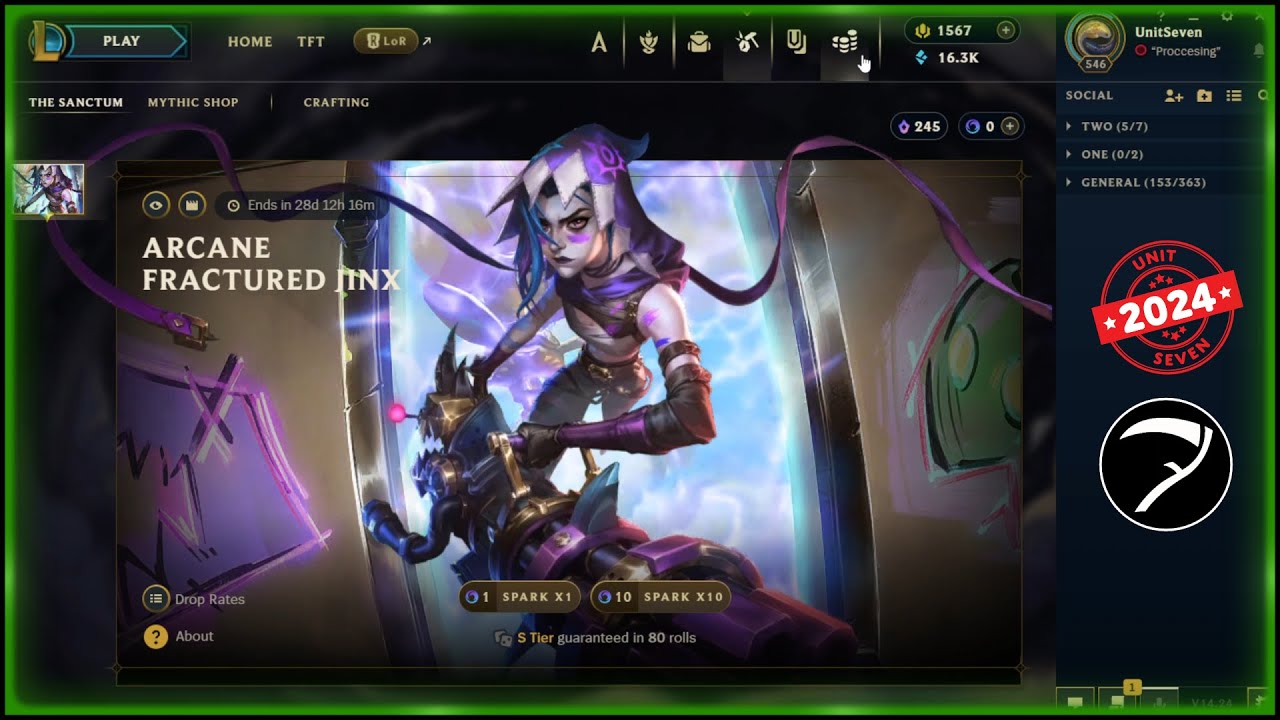 Exalted Arcane Jinx VS 100 € - opening - League Of Legends - YouTube