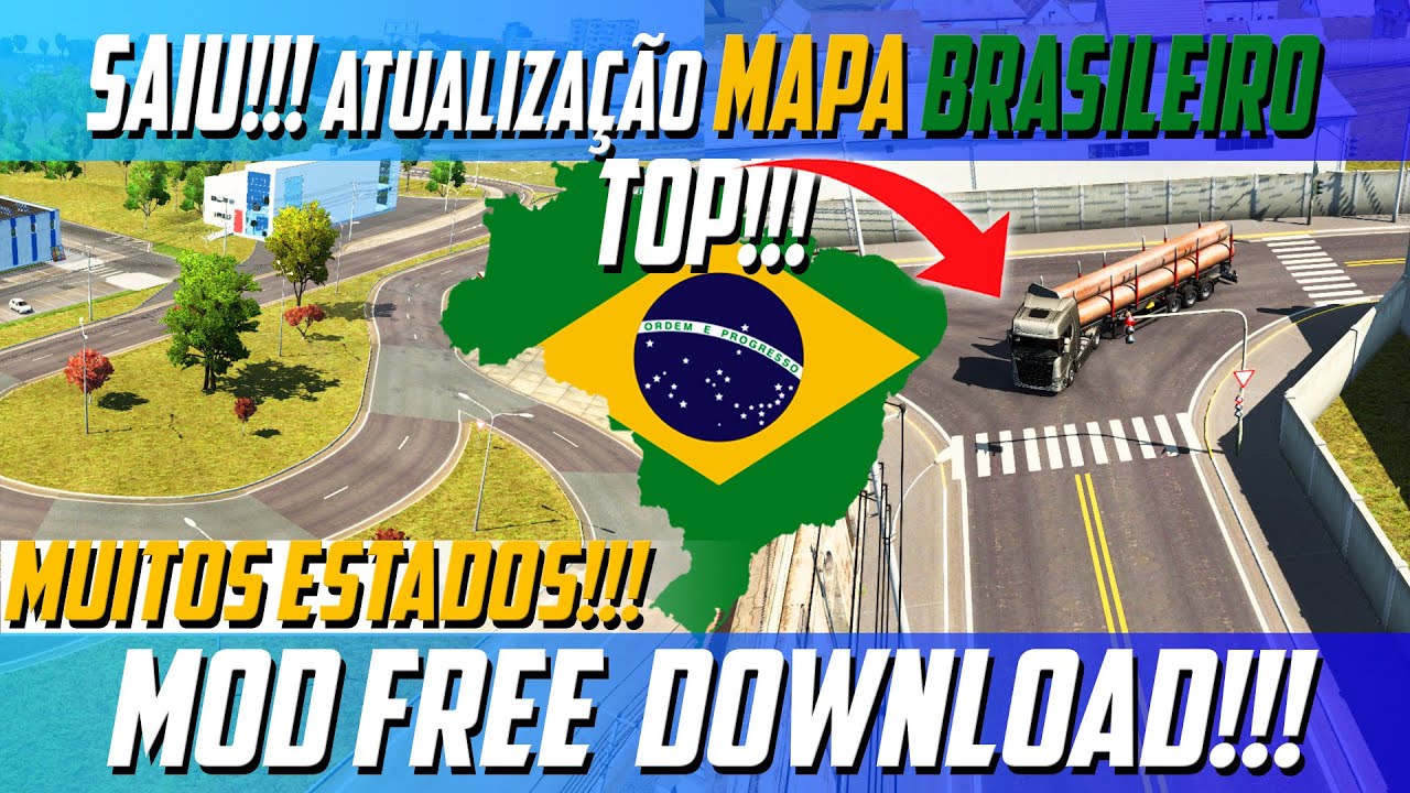 Mapa Do Brasil Para Ets2 _ Mapa Brasil Ets2 Download – UZMT