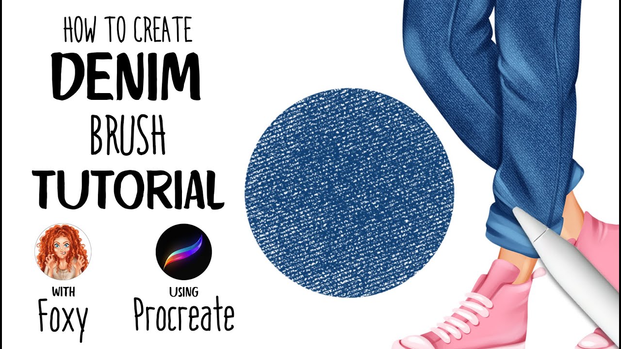 How to create your own denim brush in Procreate from scratch tutorial ...