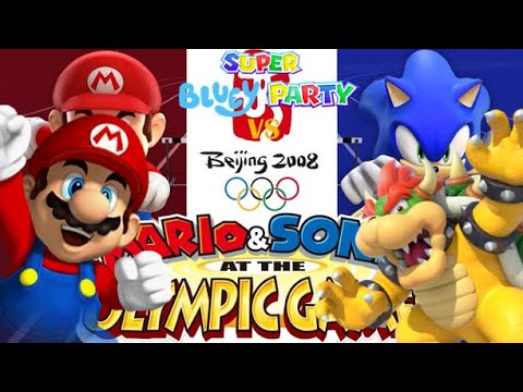 Mario and Sonic at the olympic games | Super Bluey Party VS | Mario VS ...