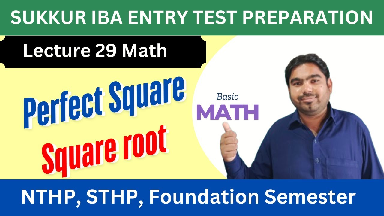 Math Lect 29 Perfect square | Square root | Properties of Perfect ...