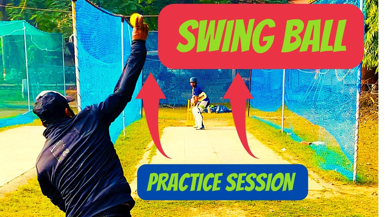 Swing Ball Practice Session || Practice Nets Session || Cricket batting || Batting in nets - YouTube