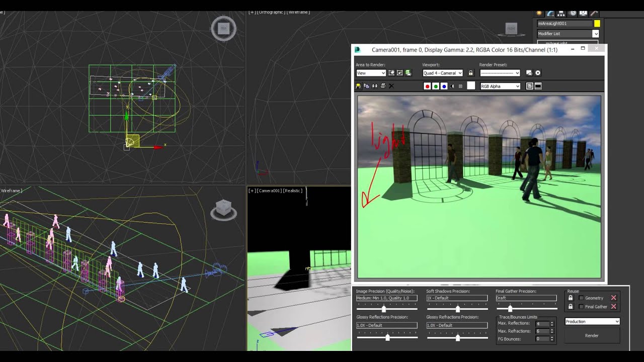 raytraced bitmap architecture - YouTube