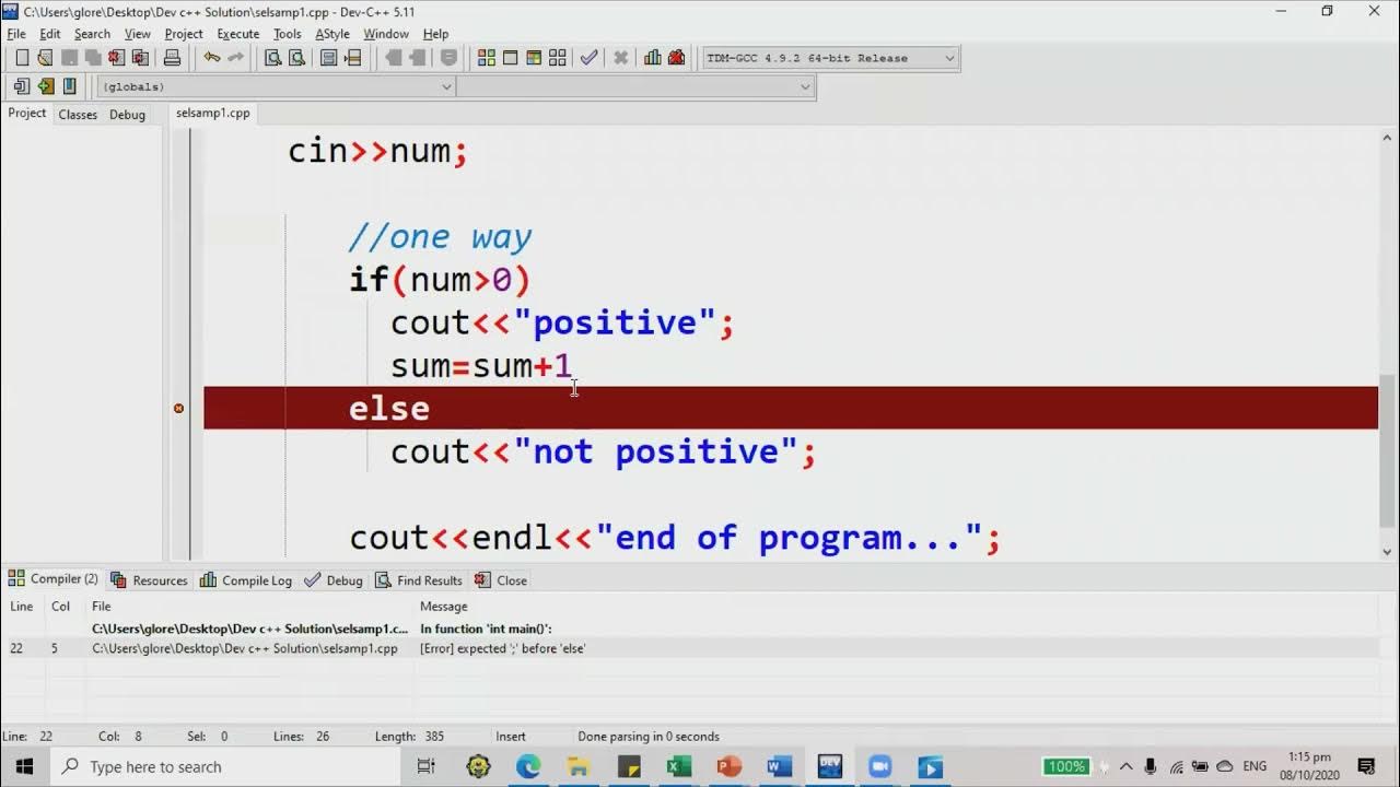 CS126-8 Selection/Conditional Program Structure in C++ Part 2 - YouTube