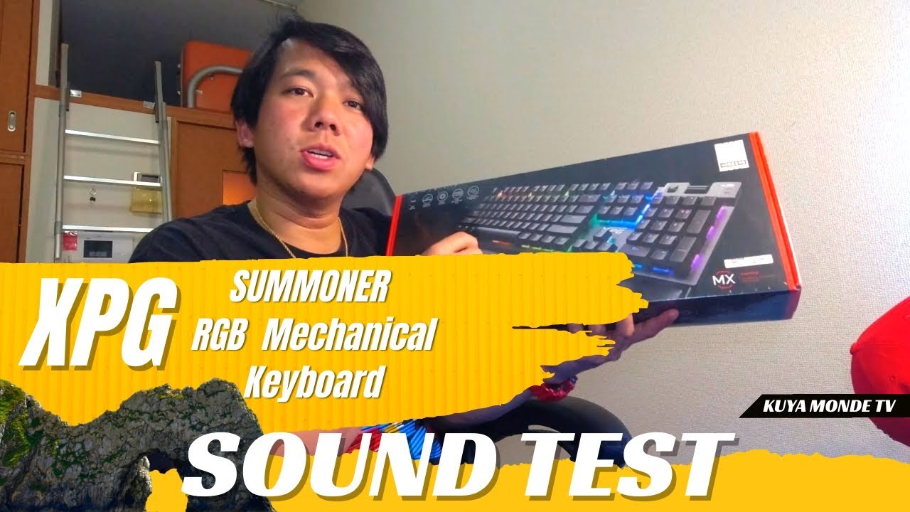 XPG SUMMONER RGB GAMING KEYBOARD CHERRY MX RED SOUND TEST - YouTube