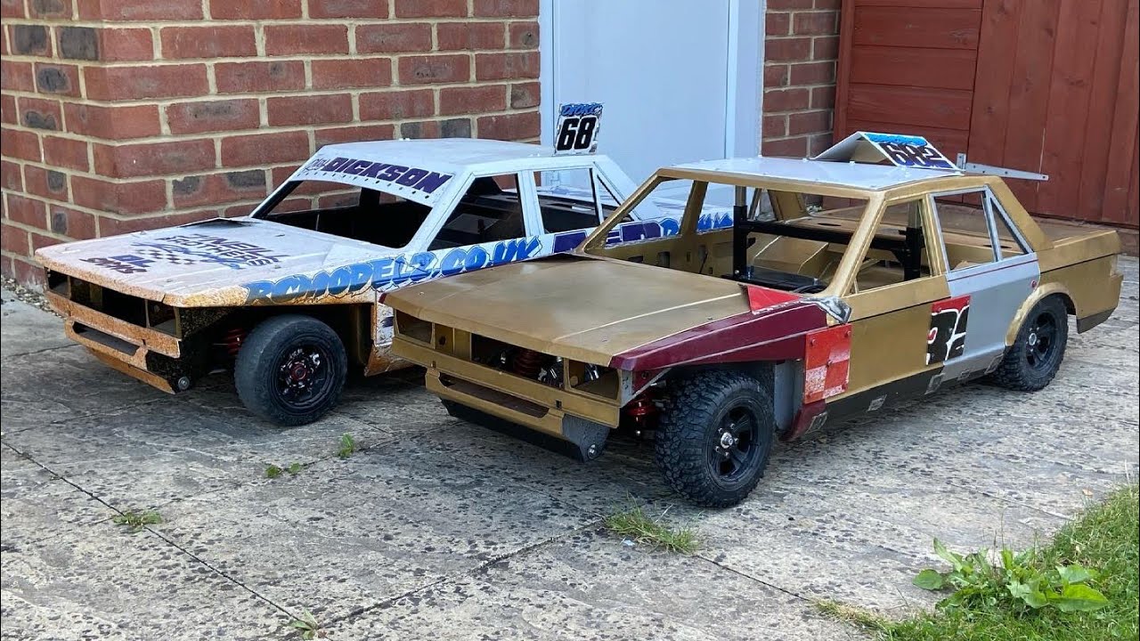 MUST SEE! 2x Custom built Mk2 Granada petrol rc banger racing drift ...