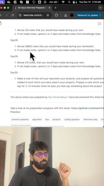 30 Days Interview Preparation Plan - YouTube