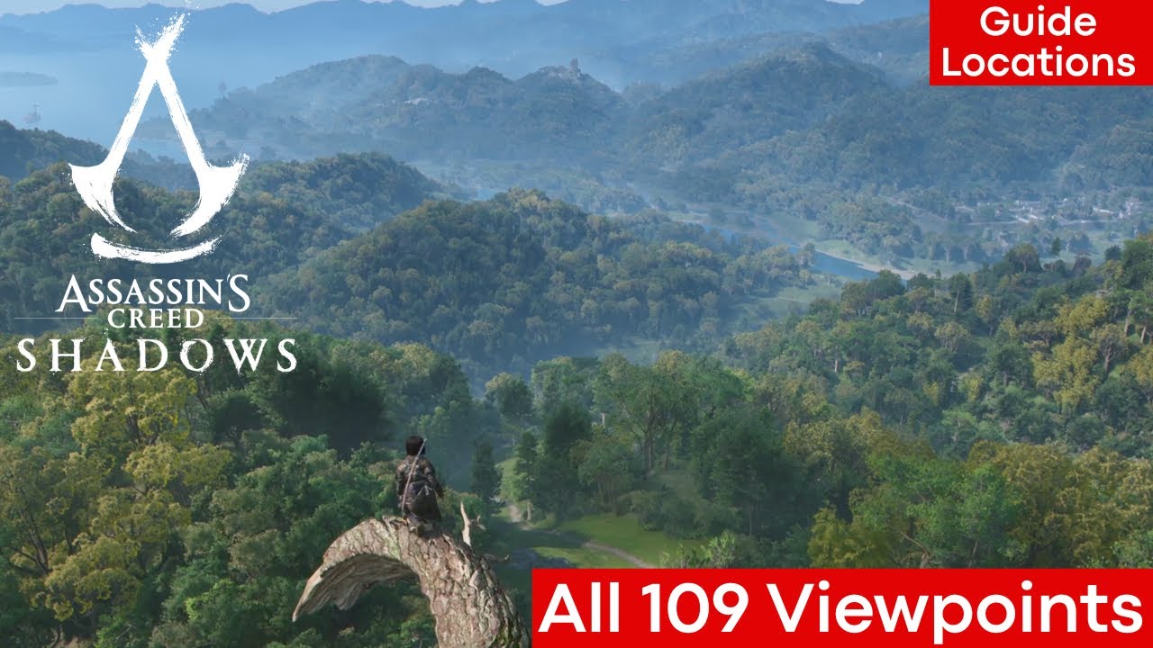 ALL 109 Viewpoints Locations | Assassin's Creed Shadows | PS5 - YouTube
