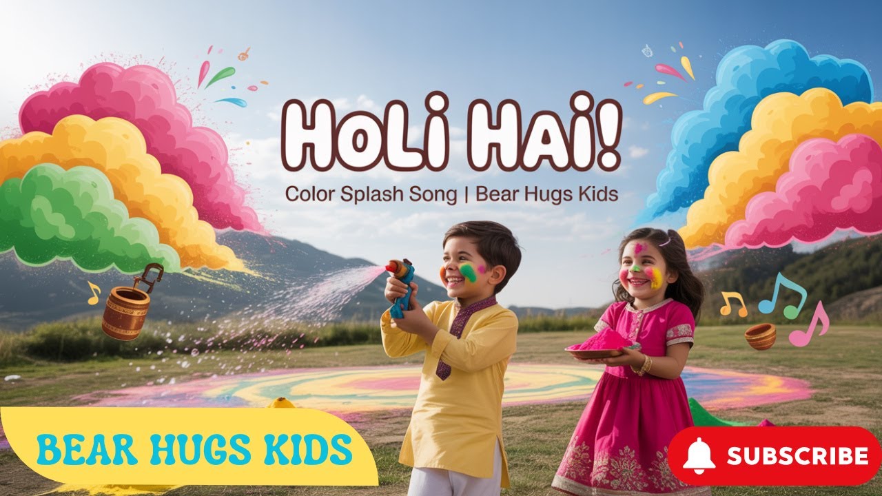 🌈 Holi Hai! (Color Splash Song) | Fun Hindi-English Holi Song for Kids ...