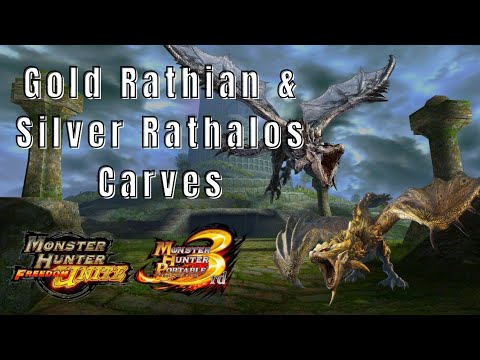 Gold Rathian & Silver Rathalos Carves - YouTube