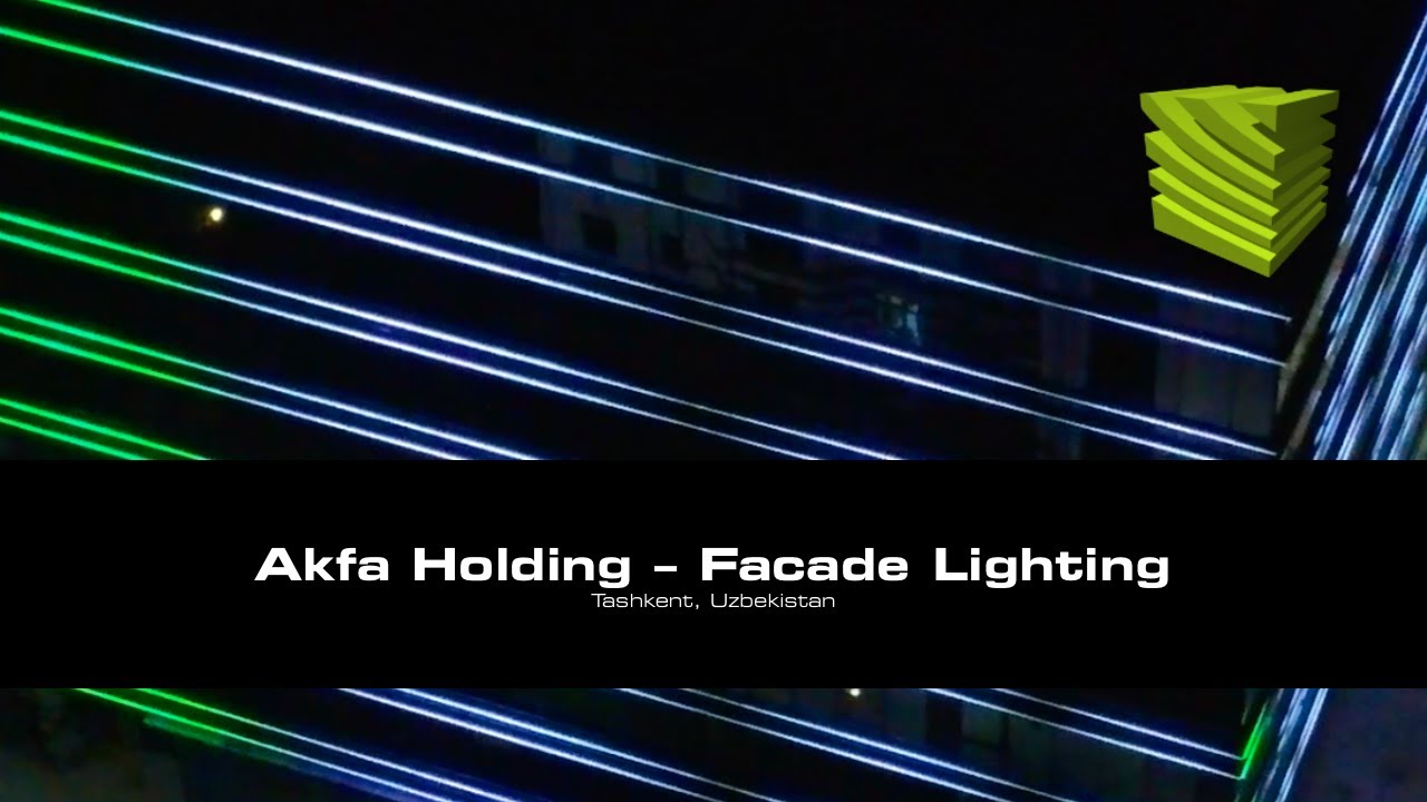 MADRIX @ Akfa Holding – Facade Lighting in Tashkent, Uzbekistan - YouTube