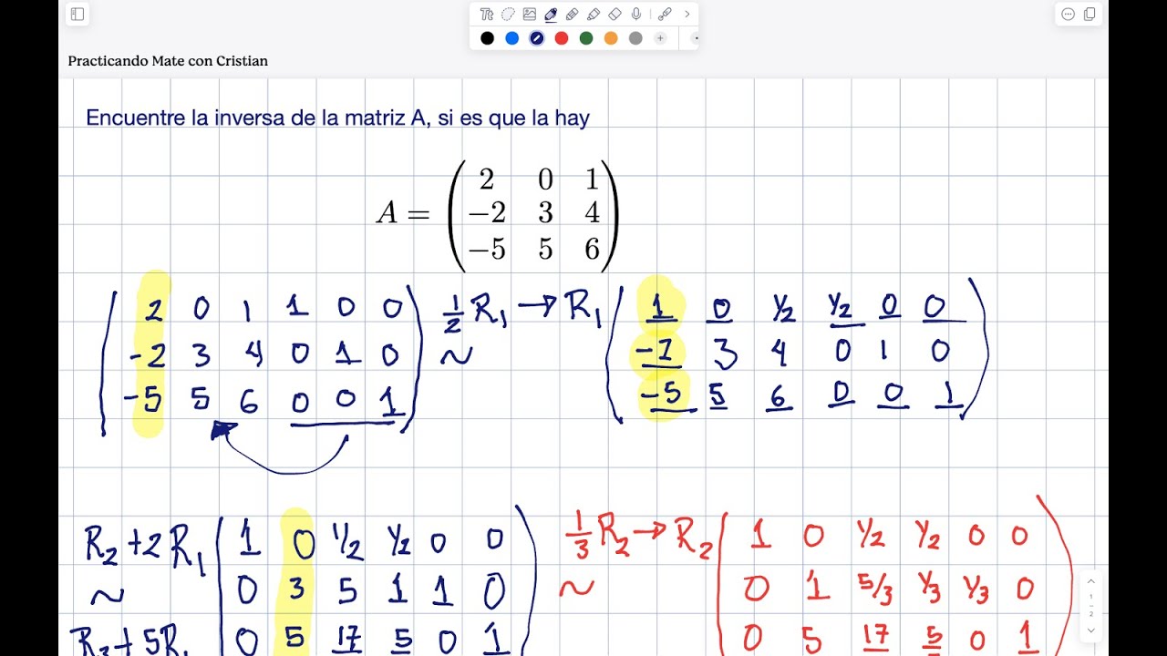 Inversa de una matriz 1 - YouTube