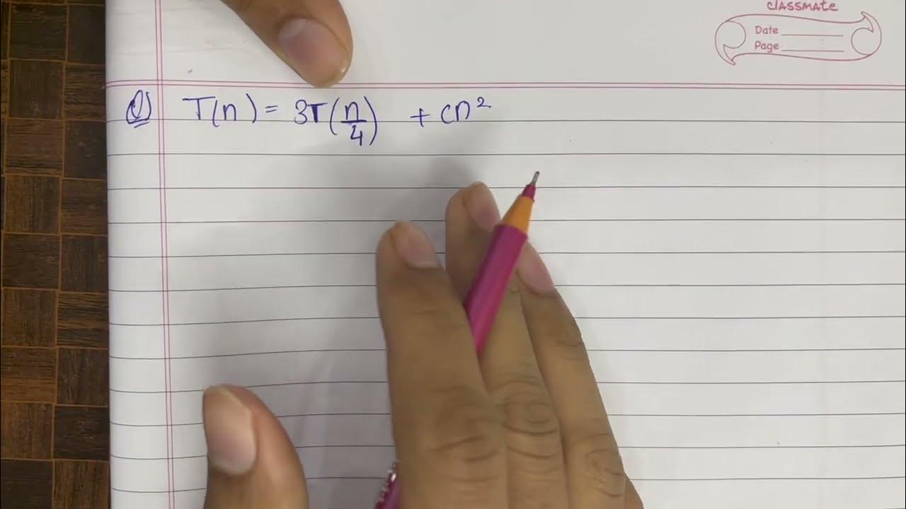 Solving Examples of Recurrence Relation | Design and Analysis Of Algorithms (DAA) | IPU | Unit-1 ...
