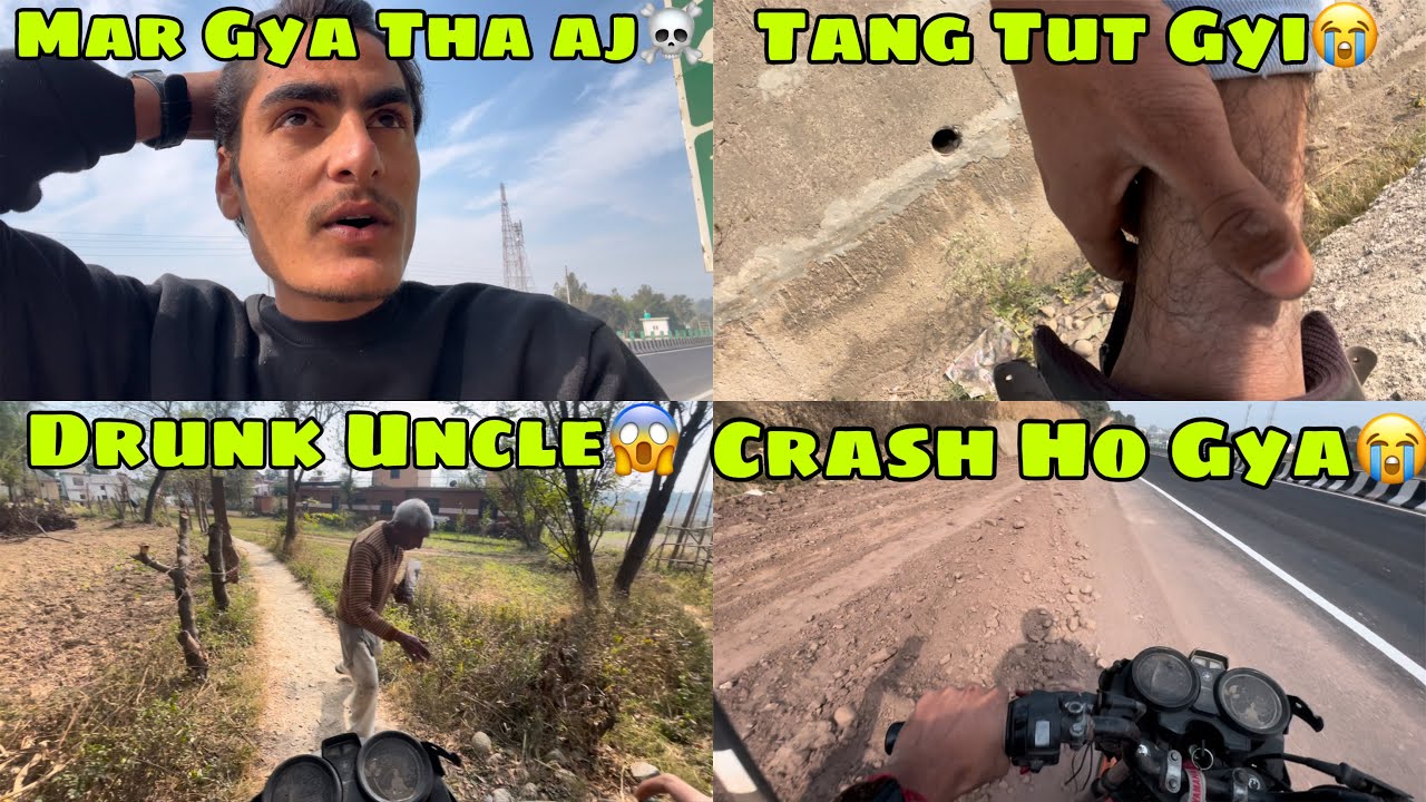 Motovlog Crash ho Gya Aj😭Drunk Uncle🤬Stunt Gone Wrong😱Bach Gya aj toh # ...