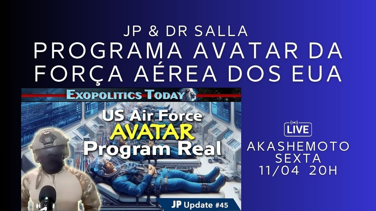 JP e o Programa Avatar da Força Aérea dos EUA | Live 11 abr 2025 - YouTube