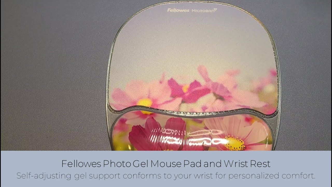 In Hand Review of Fellowes Photo Gel Mouse Pad and Wrist Rest - YouTube