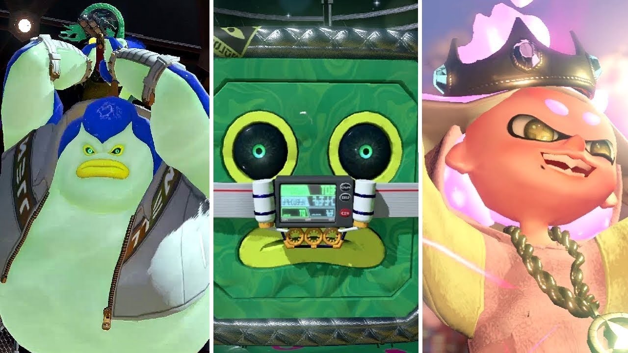 Splatoon 2 Octo Expansion - All Bosses + Secret Final Boss - YouTube