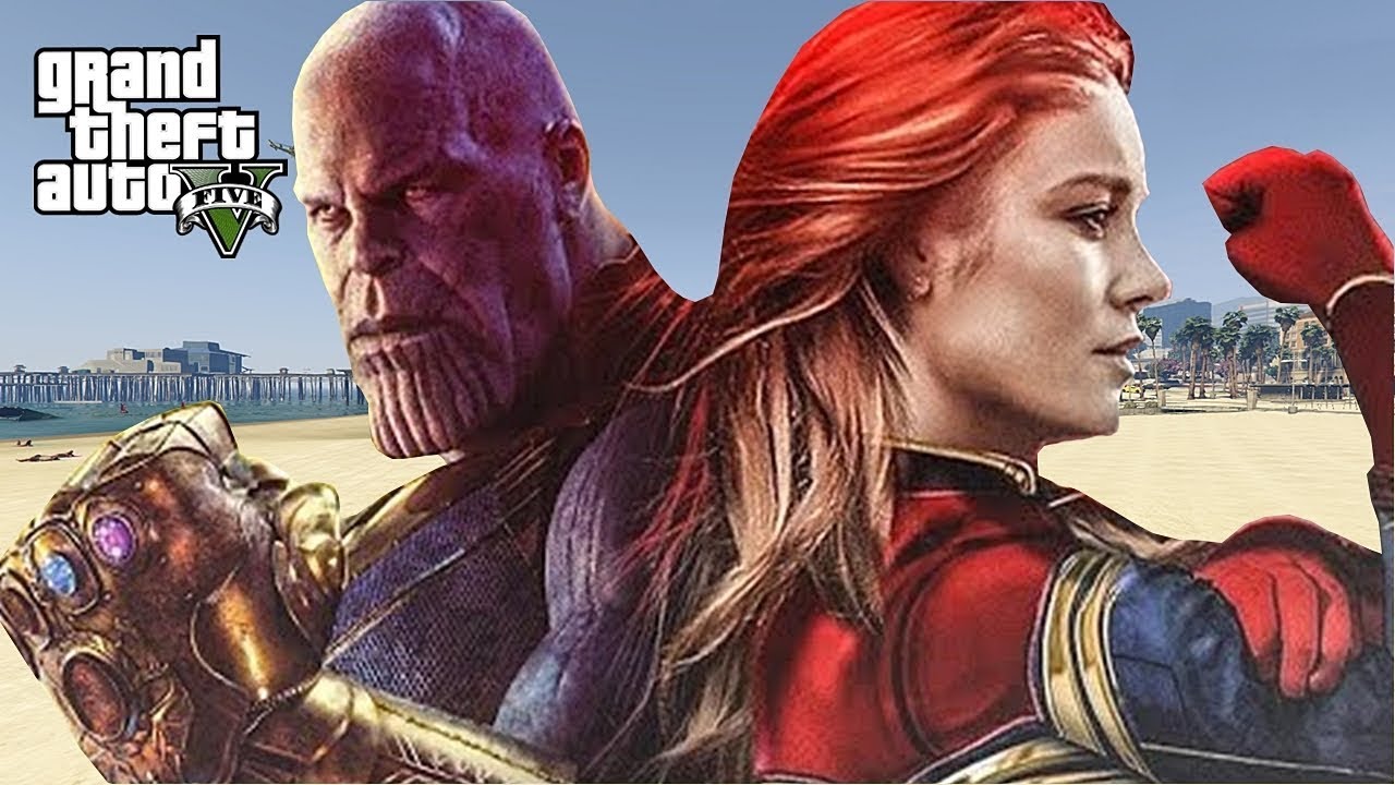 CAPTAİN MARVEL THANOS ' U YENEBİLECEK Mİ ? (GTA 5 MODS) - YouTube