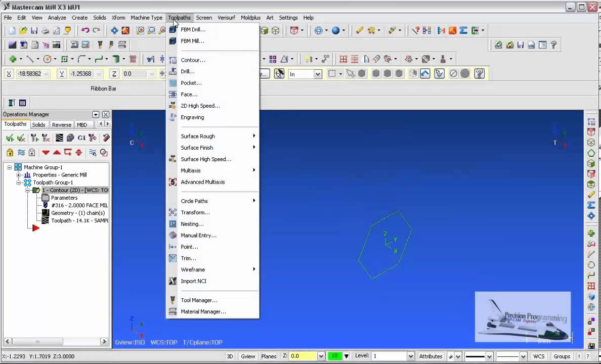 Sample of Hex stock and 4th indexing - YouTube