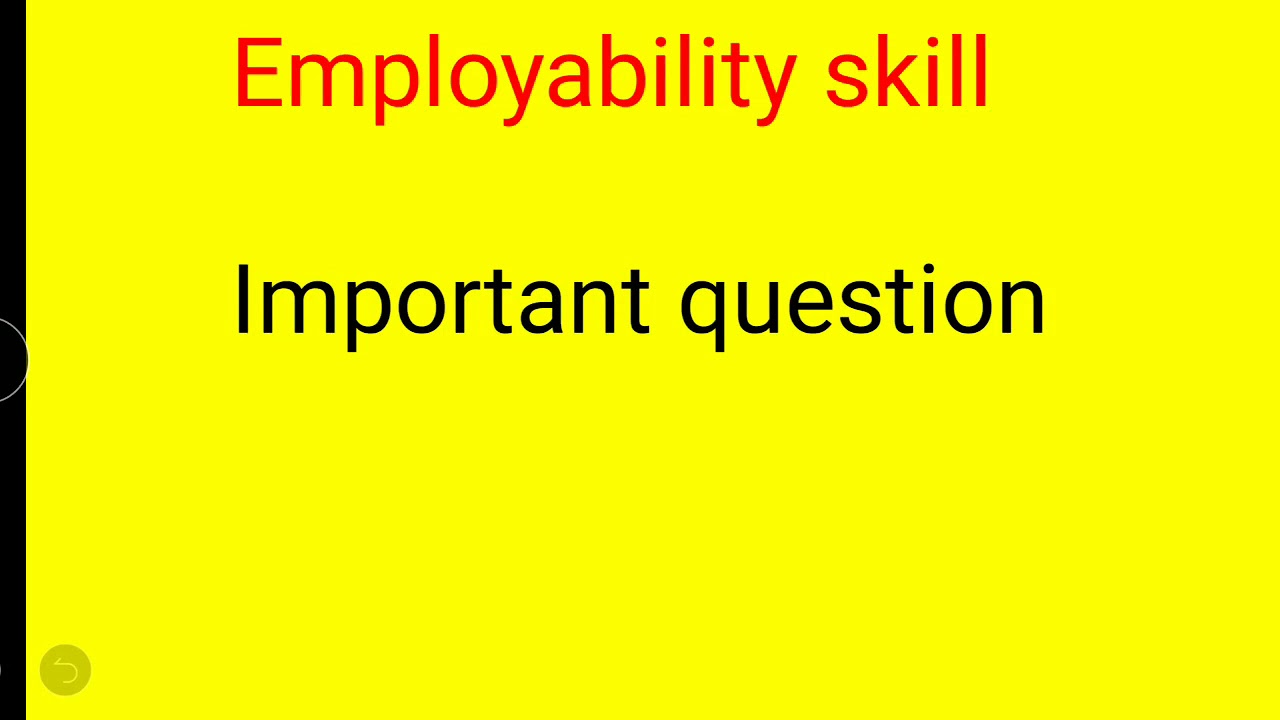 Employability Skills Imp. Questions - YouTube