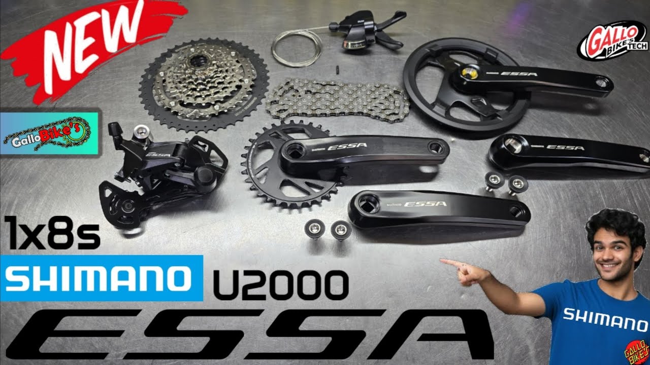 SHIMANO ESSA U-2000 1x8 Velocidades Presentación Nuevo Grupo de cambio ...