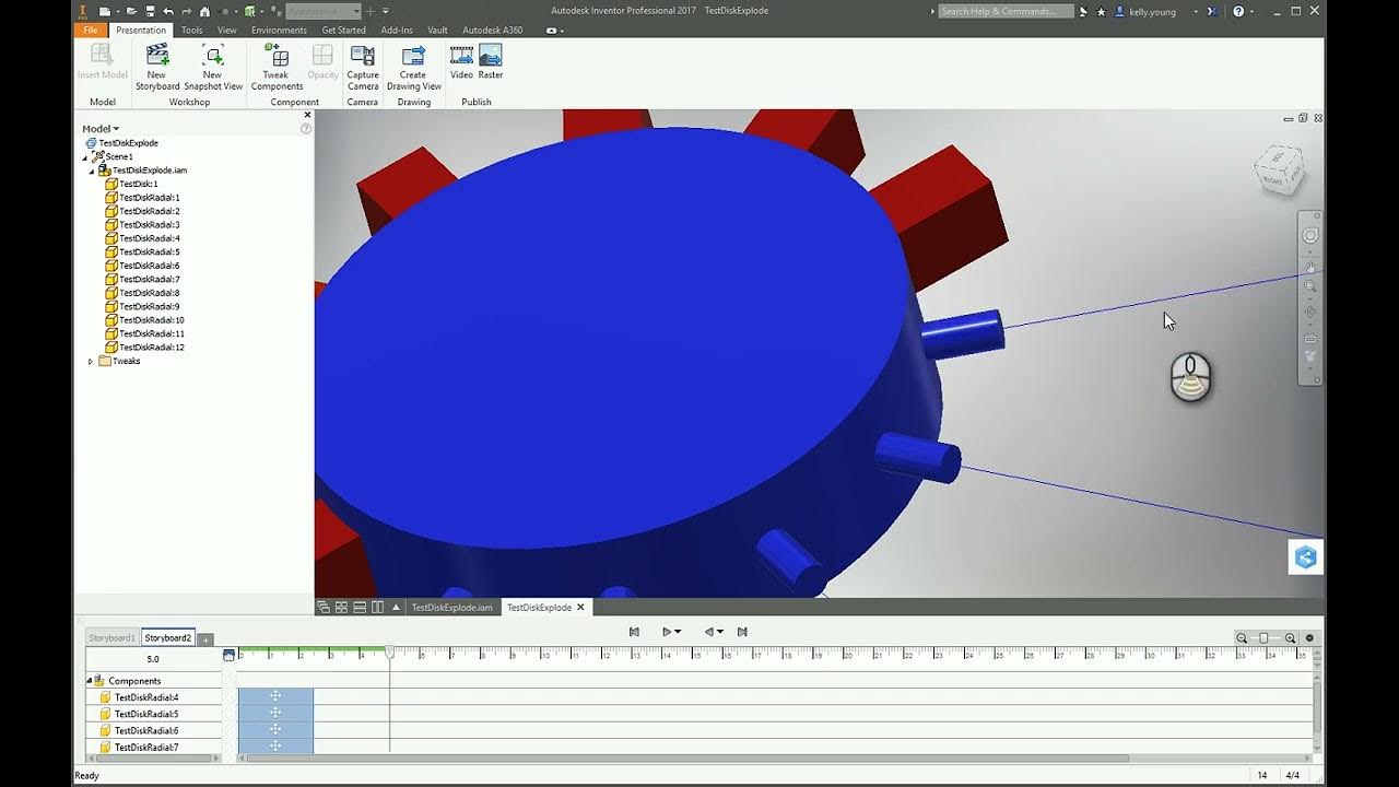 Inventor 2017 Explode Components In Radial Direction - YouTube